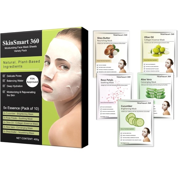 Skincare | Moisturizing Face Mask Sheets Variety Pack Black And White ...